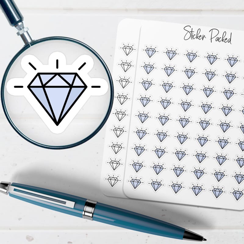 Diamond Stickers - Etsy