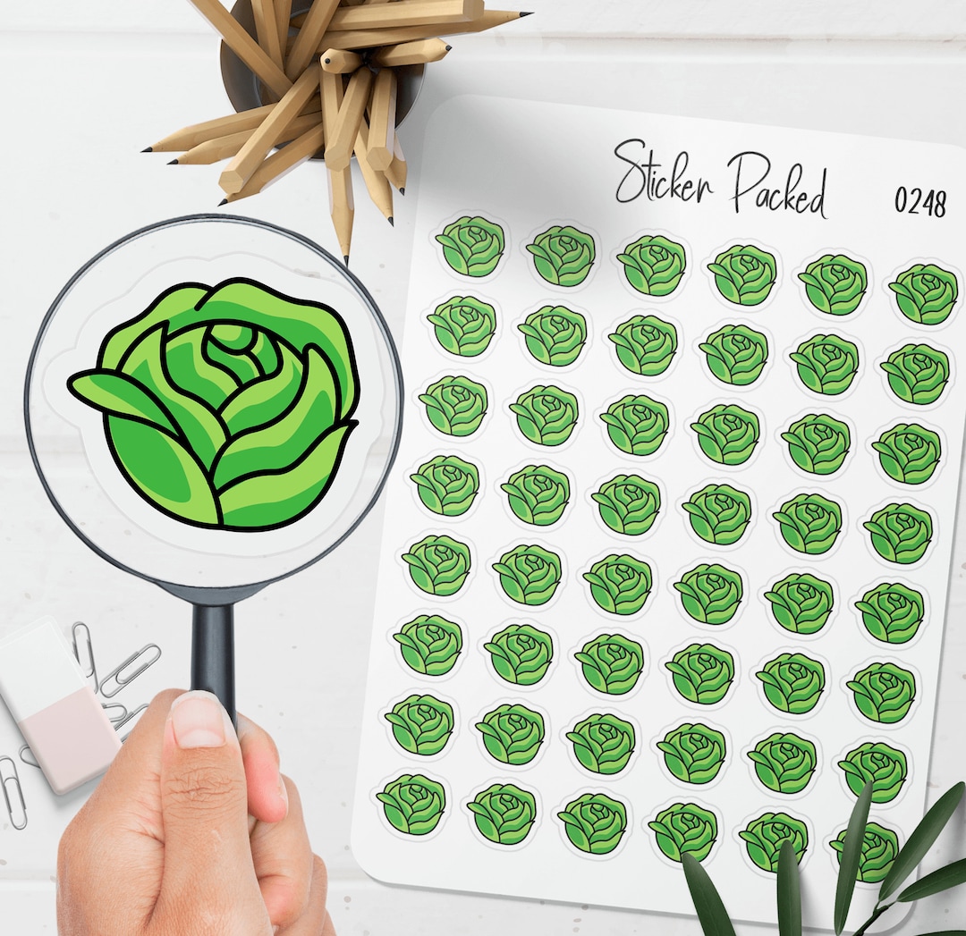 Cabbage Planner Sticker Cabbage Icon Sticker Cabbage Sticker - Etsy