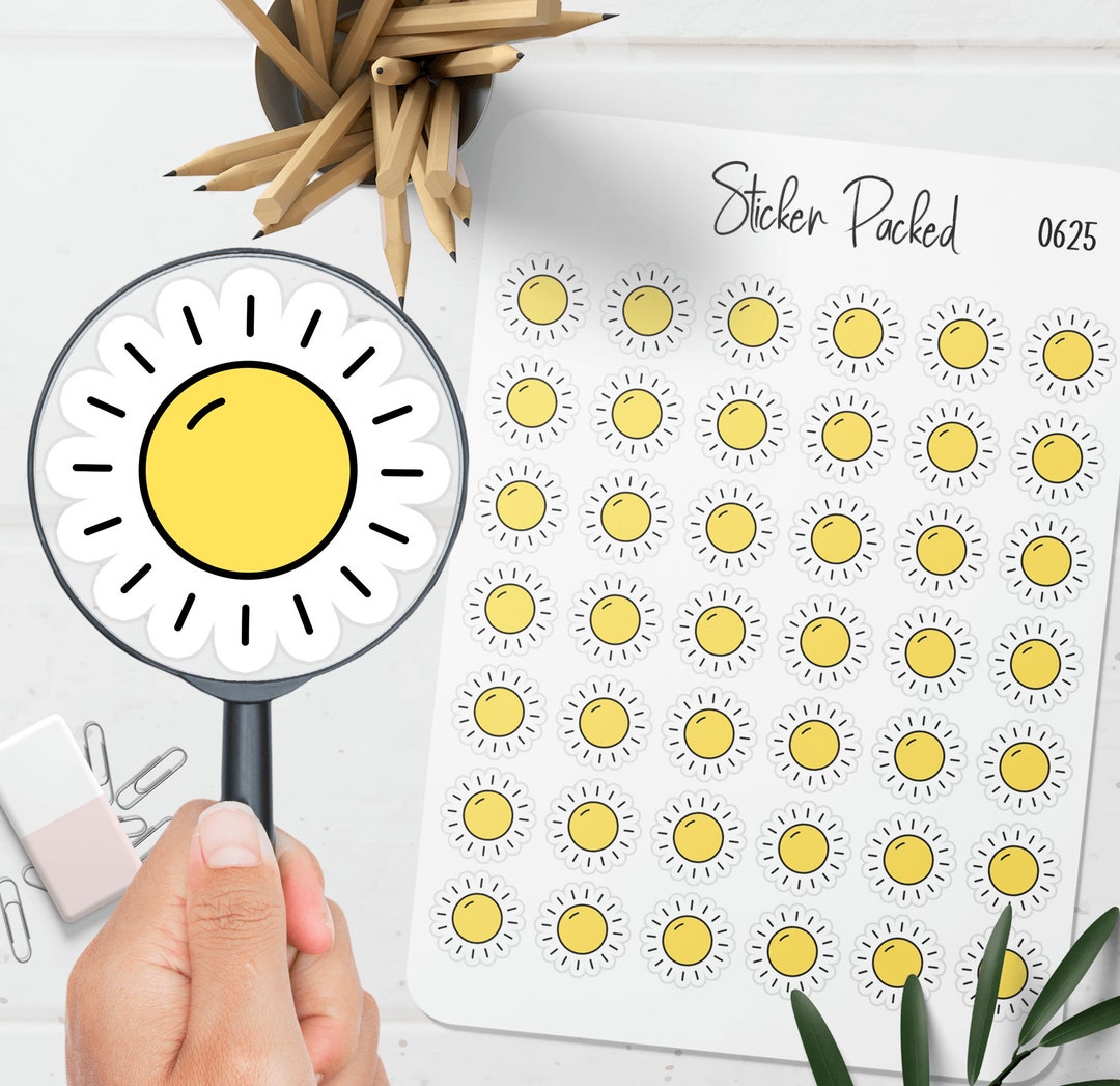 Sunny Planner Sticker Sunny Icon Sticker Sunny Sticker - Etsy