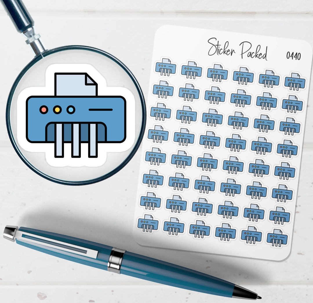 Paper Shredder Planner Sticker Paper Shredder Icon Sticker Paper ...