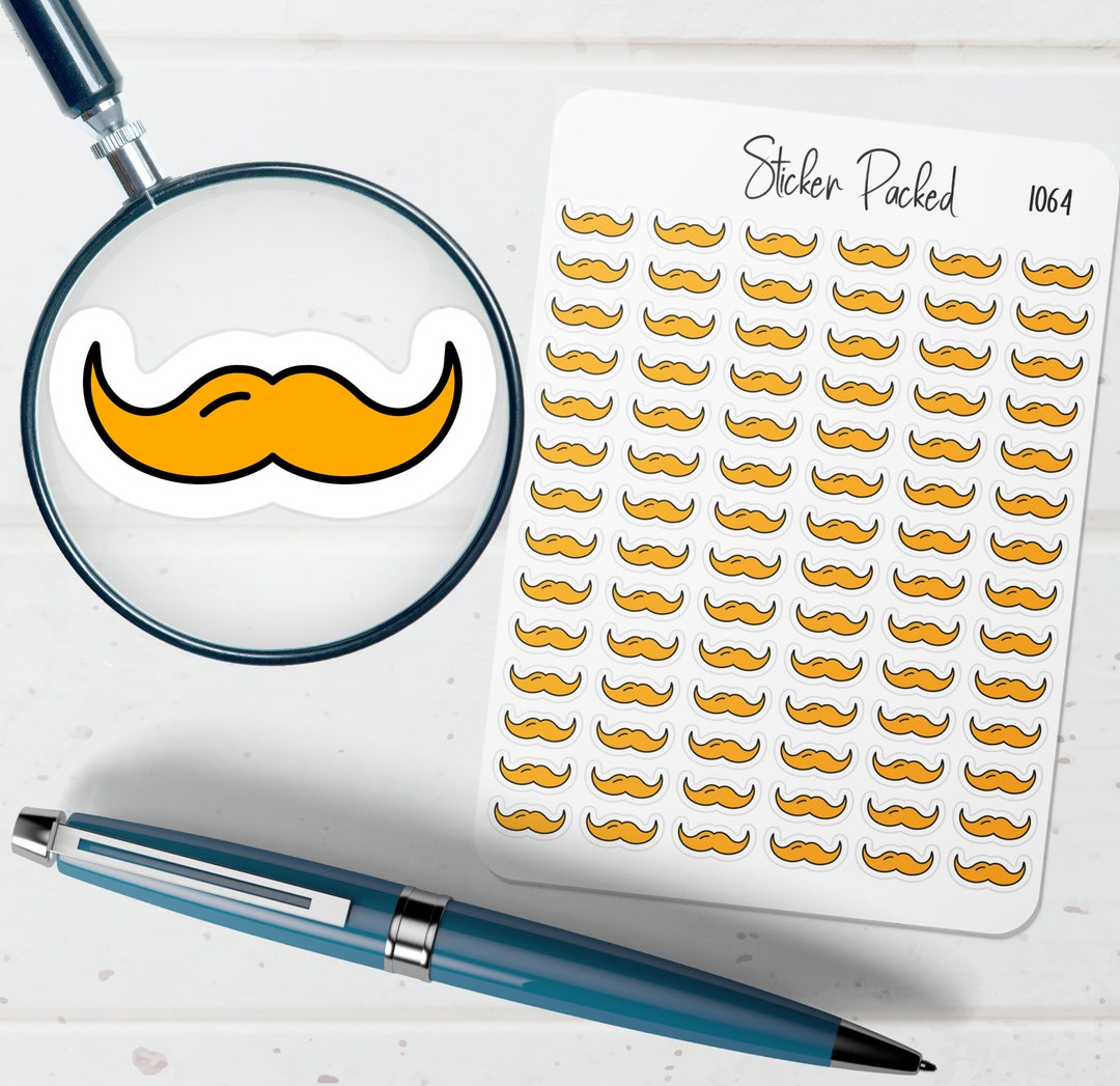 Moustache Planner Sticker Moustache Icon Sticker Moustache Sticker - Etsy