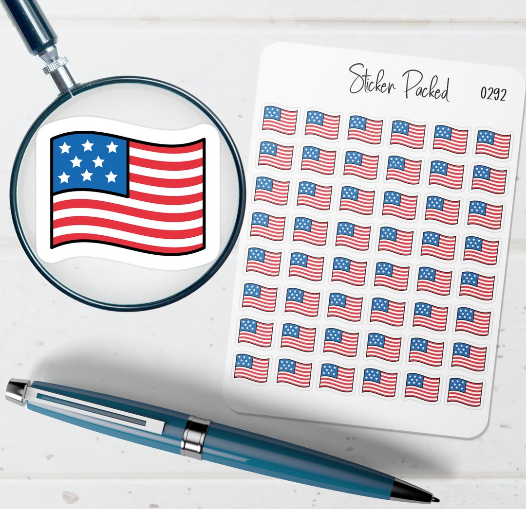 American Flag Planner Sticker American Flag Icon Sticker American Flag ...