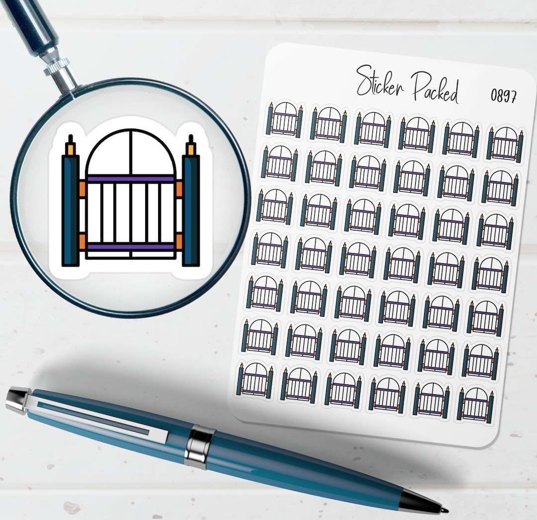 Gate Planner Sticker Gate Icon Sticker Gate Sticker Halloween Planner ...