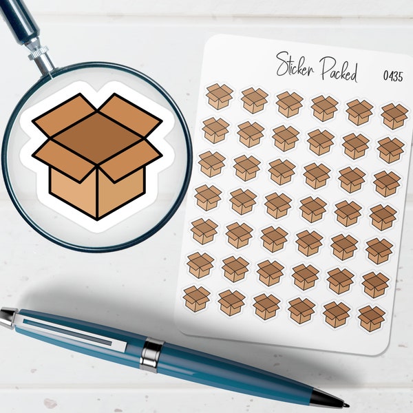 Open Box Sticker - Etsy