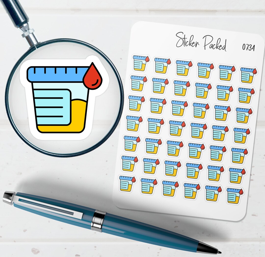 Urine Test Planner Sticker Urine Test Icon Sticker Urine Test Sticker ...