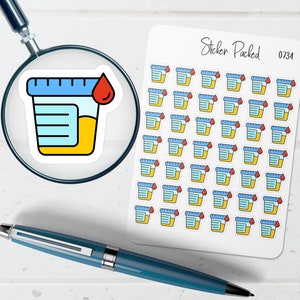 Urine Test Planner Sticker Urine Test Icon Sticker Urine Test Sticker ...