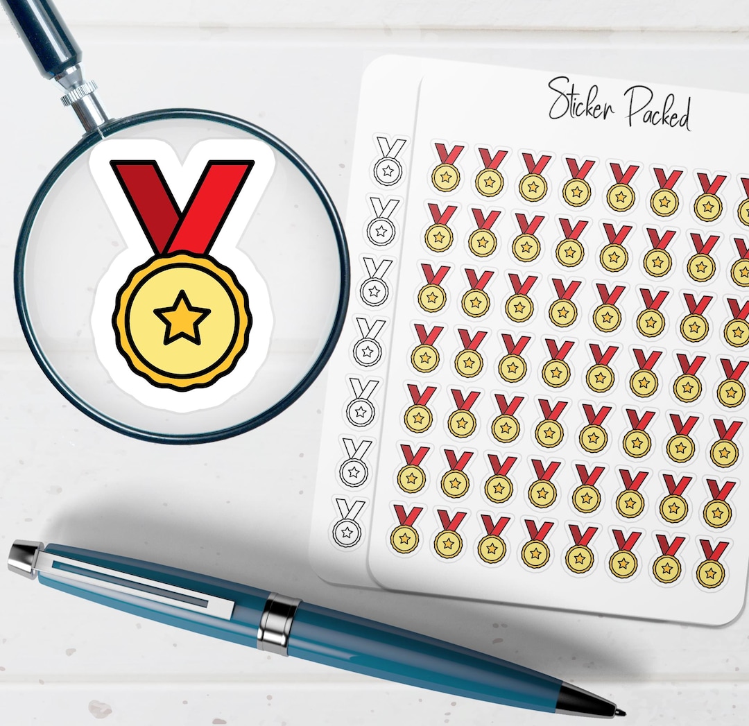 Gold Medal Planner Sticker Gold Medal Icon Sticker Gold Medal Sticker ...