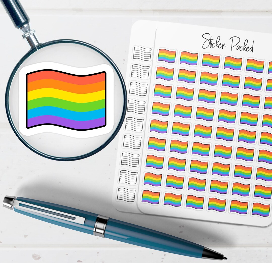 Rainbow Flag Planner Sticker Rainbow Flag Icon Sticker Rainbow Flag ...