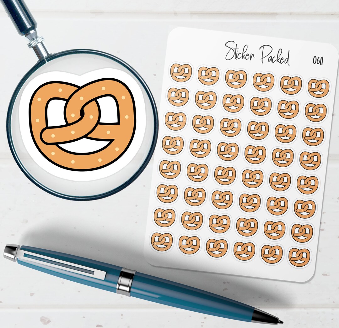 Pretzel Planner Sticker Pretzel Icon Sticker Pretzel Sticker - Etsy