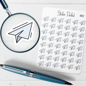 Paper Airplane Stickers Notebook Paper Planner Stickers School Stickers ...