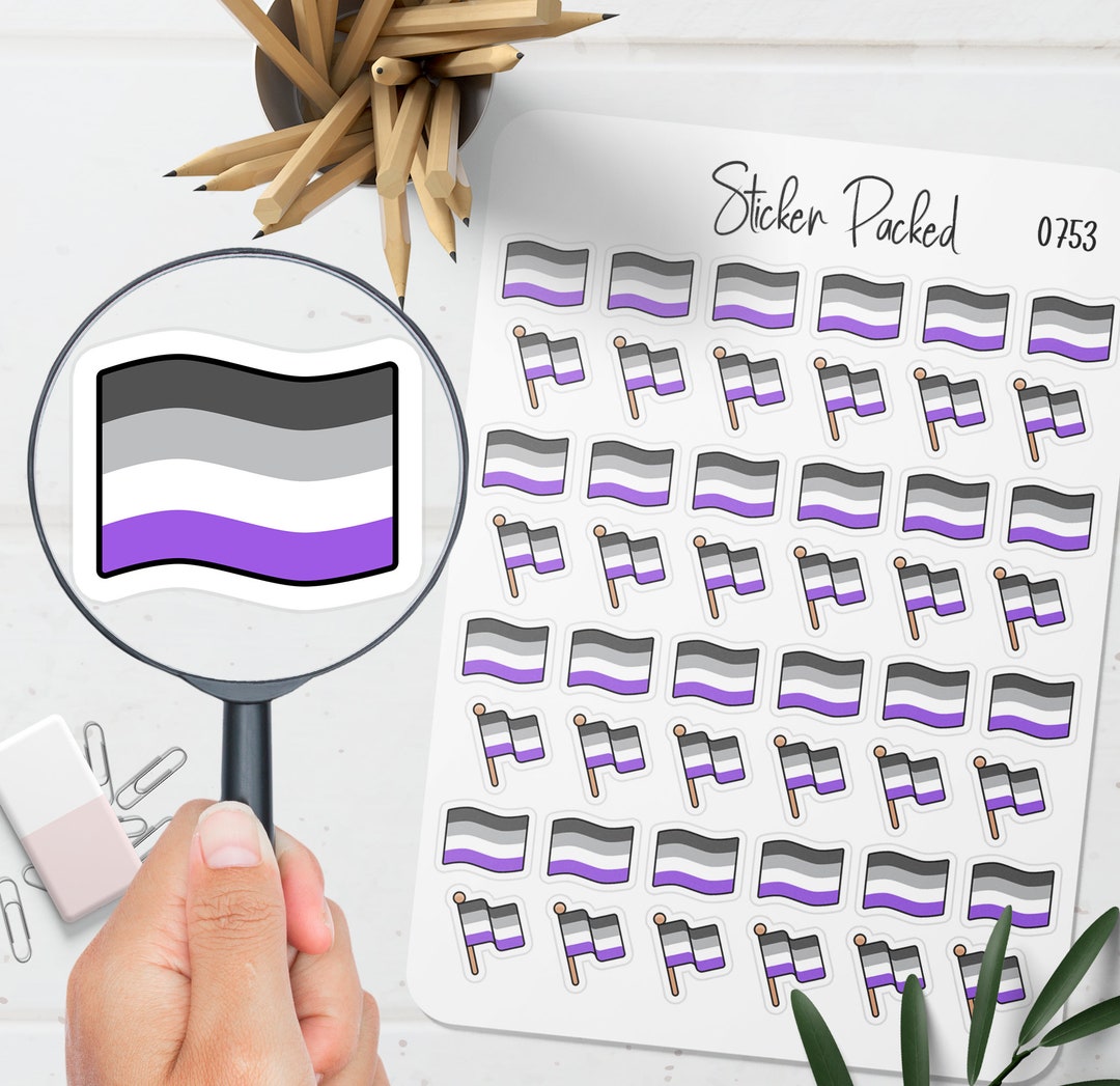 Asexual Flag Planner Sticker Asexual Flag Icon Sticker Asexual - Etsy