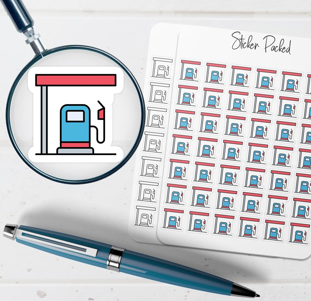 Gas Station Planner Sticker Gas Station Icon Sticker Gas Station ...