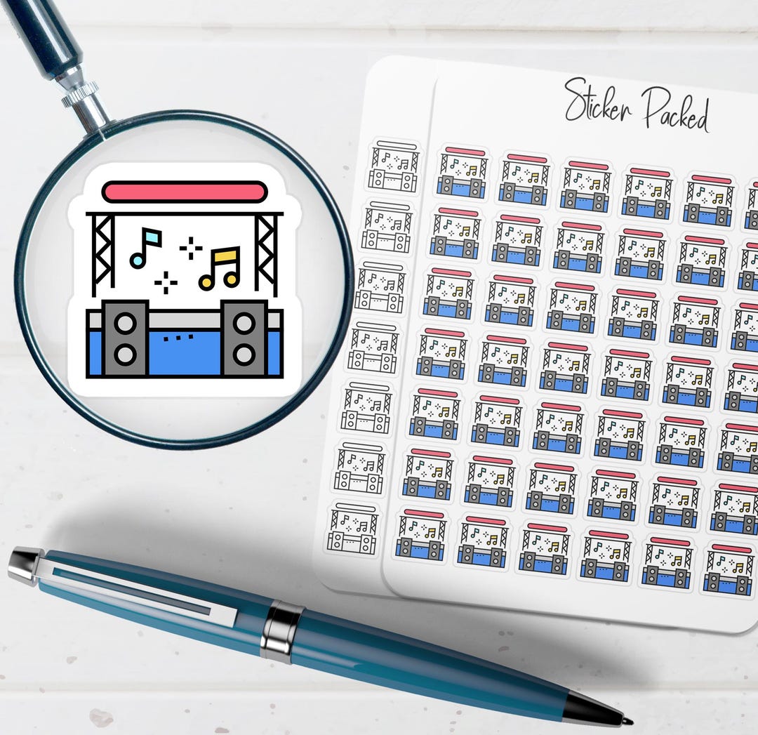 Concert Planner Sticker Concert Icon Sticker Concert Sticker - Etsy