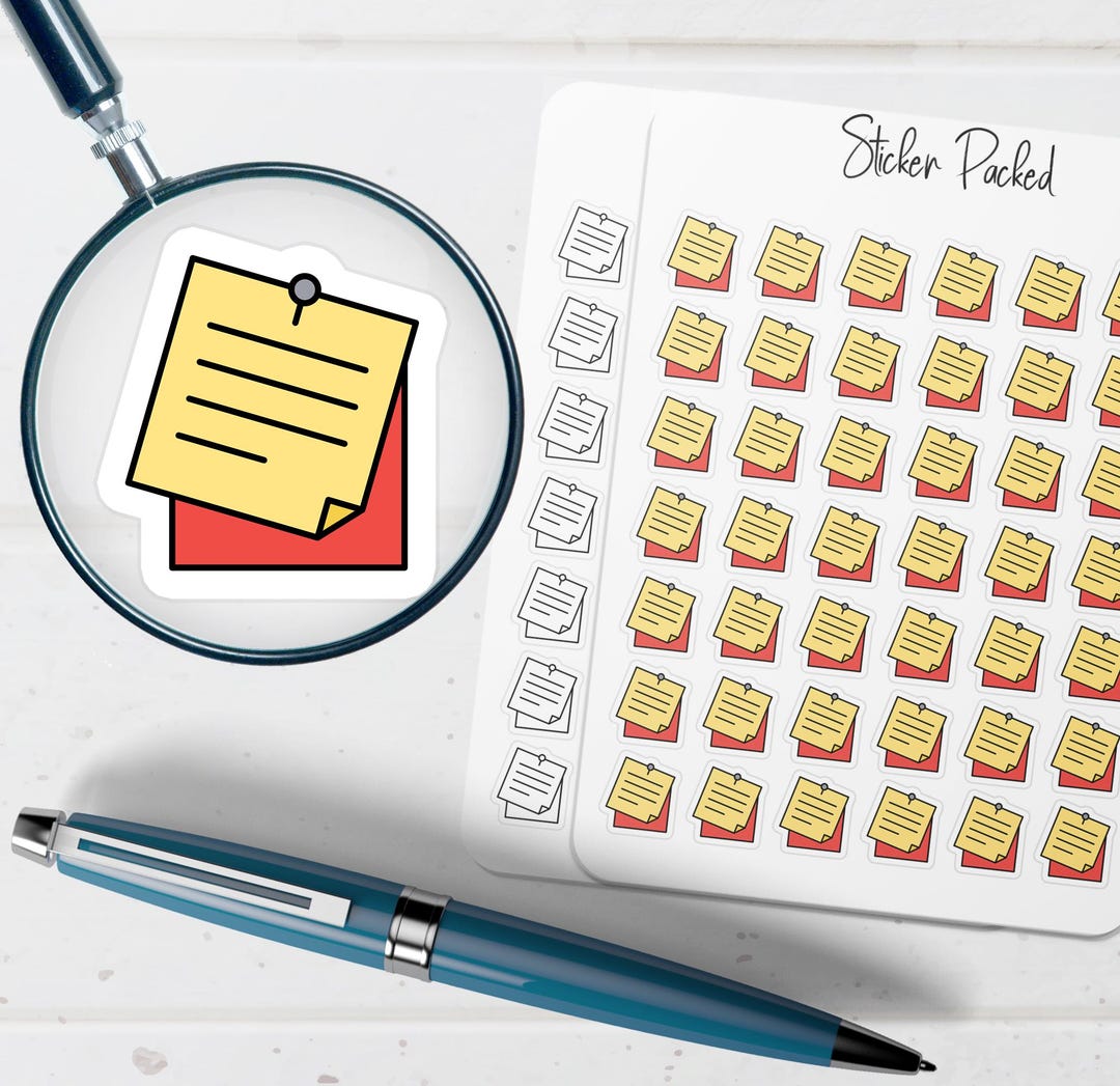 Sticky Notes Planner Sticker Sticky Notes Icon Sticker Sticky Notes ...