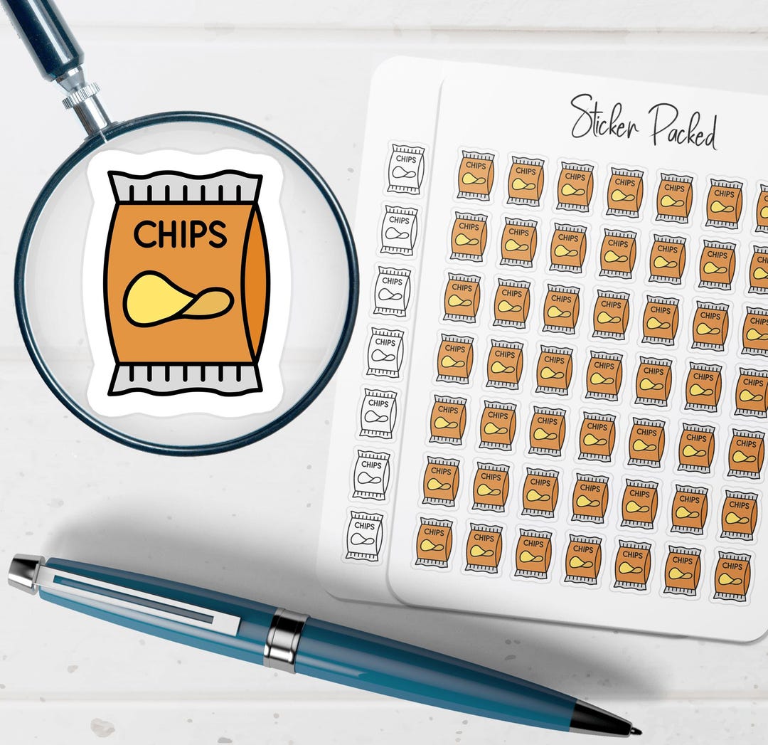 Bag of Chips Planner Sticker Bag of Chips Icon Sticker Bag of Chips ...