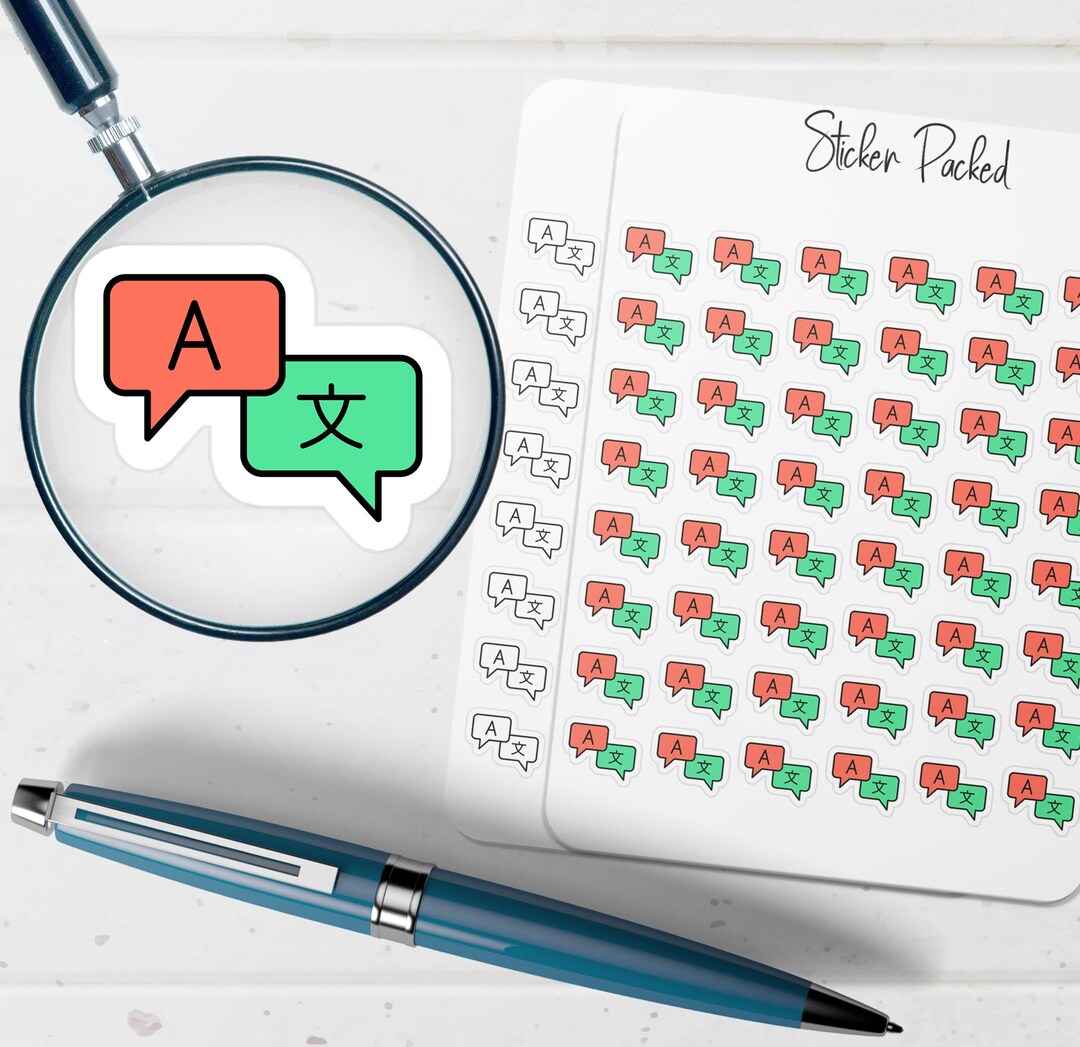 Translate Planner Sticker Translate Icon Sticker Translate Sticker - Etsy
