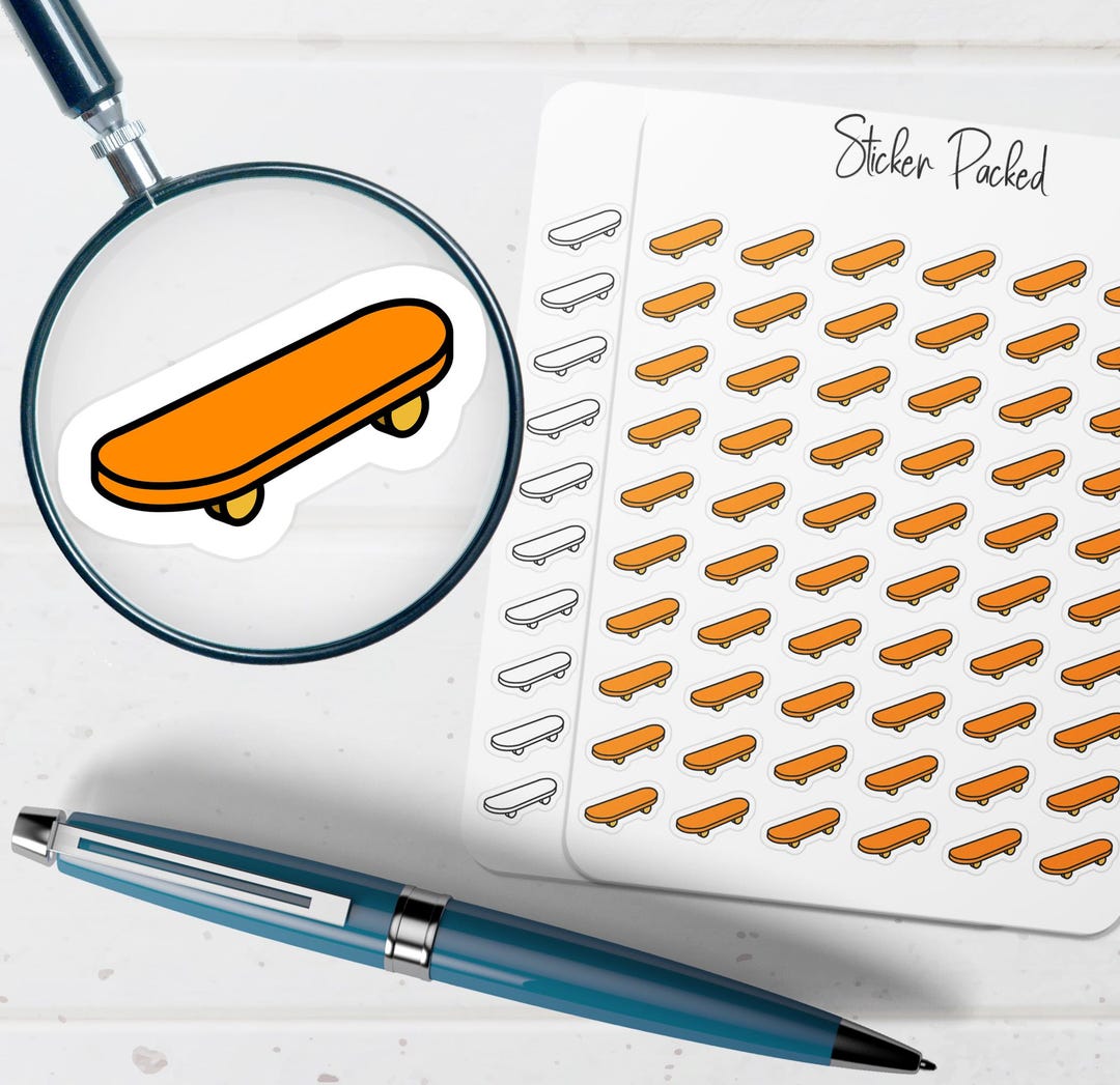 Skateboard Planner Stickers Skate Park Planner Stickers Hobby Stickers ...