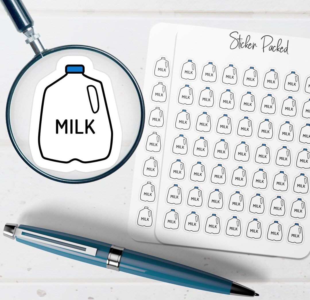 Milk Gallon Planner Sticker Milk Gallon Icon Sticker Milk Gallon ...