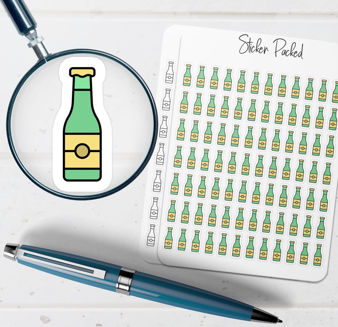Beer Bottle Planner Sticker Beer Bottle Icon Sticker Beer Bottle ...