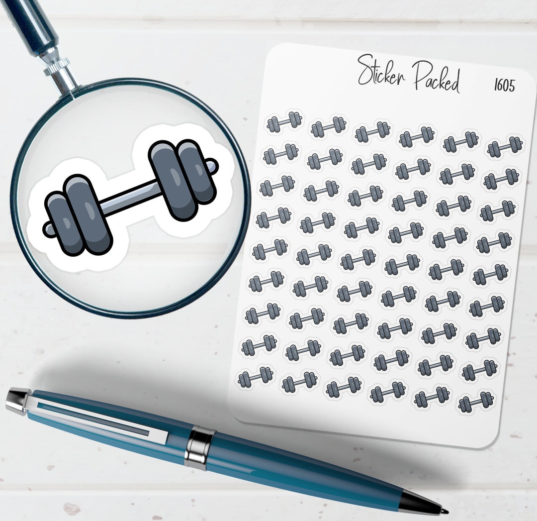 Dumbbell Planner Sticker Dumbbell Icon Sticker Dumbbell Sticker - Etsy