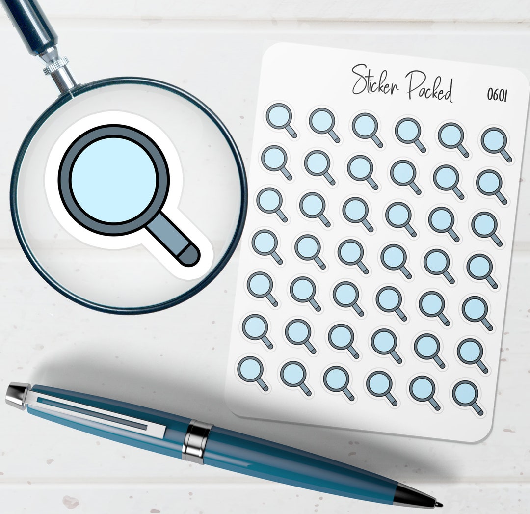 Magnifying Glass Planner Sticker Magnifying Glass Icon Sticker ...