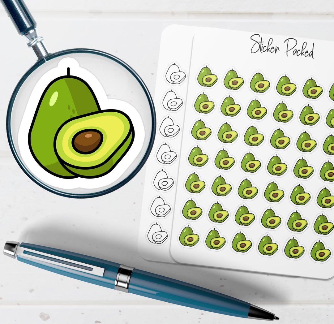 Avocado Planner Sticker Avocado Icon Sticker Avocado Sticker Food ...