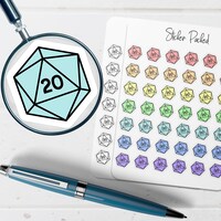 D-20 Dice Waterproof Sticker - Nat 20! - Etsy