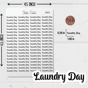 Laundry Day Planner Sticker Laundry Day Script Sticker Laundry Day Word Sticker Laundry Day ...