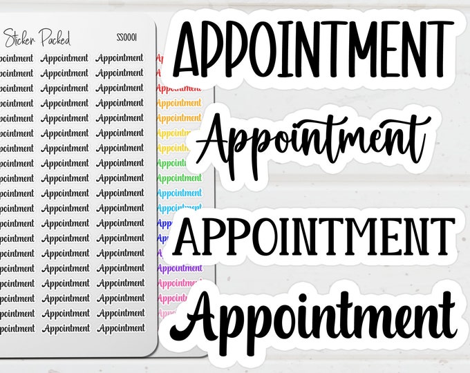 Doctor Appointment Planner Sticker / Pastel Colours Doctor Appt ...