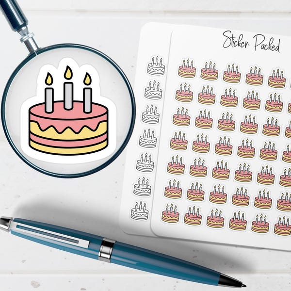 Birthday Planner Stickers - Etsy