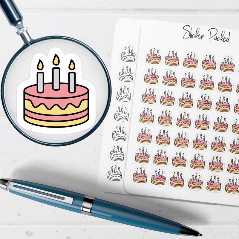 Birthday Sheet Sticker - Etsy