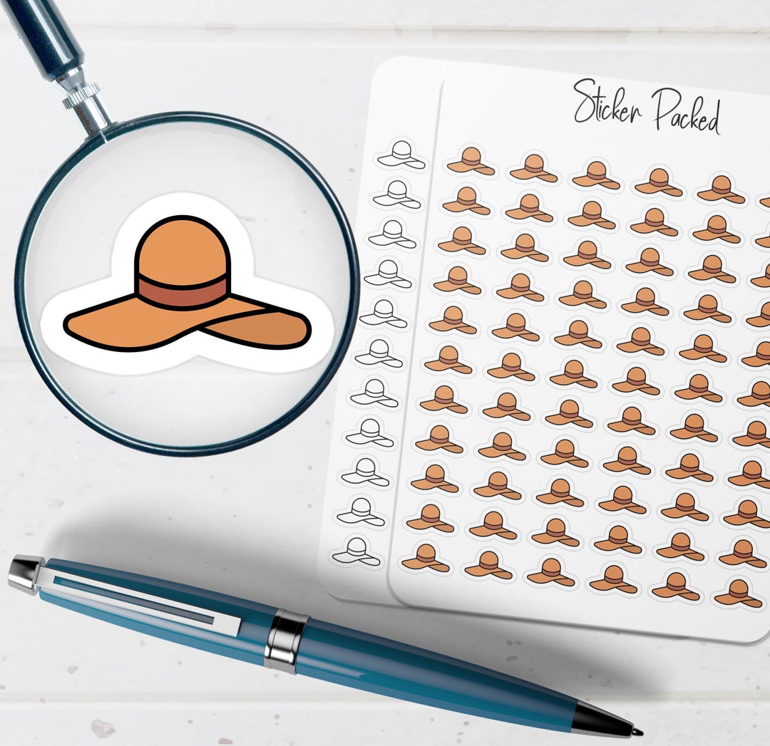 Hat Planner Sticker Hat Icon Sticker Hat Sticker - Etsy