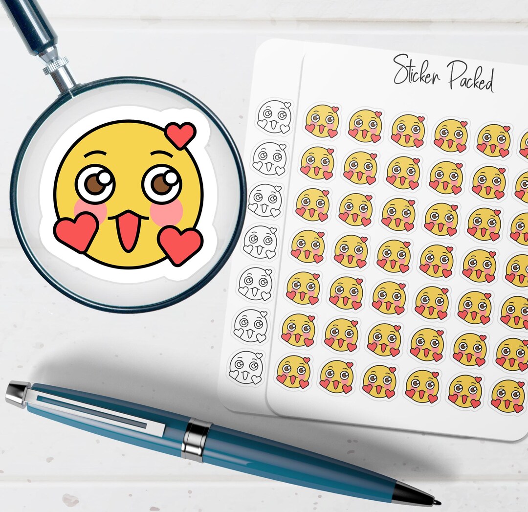 Love Emoji Planner Sticker Love Emoji Icon Sticker Love Emoji Sticker ...