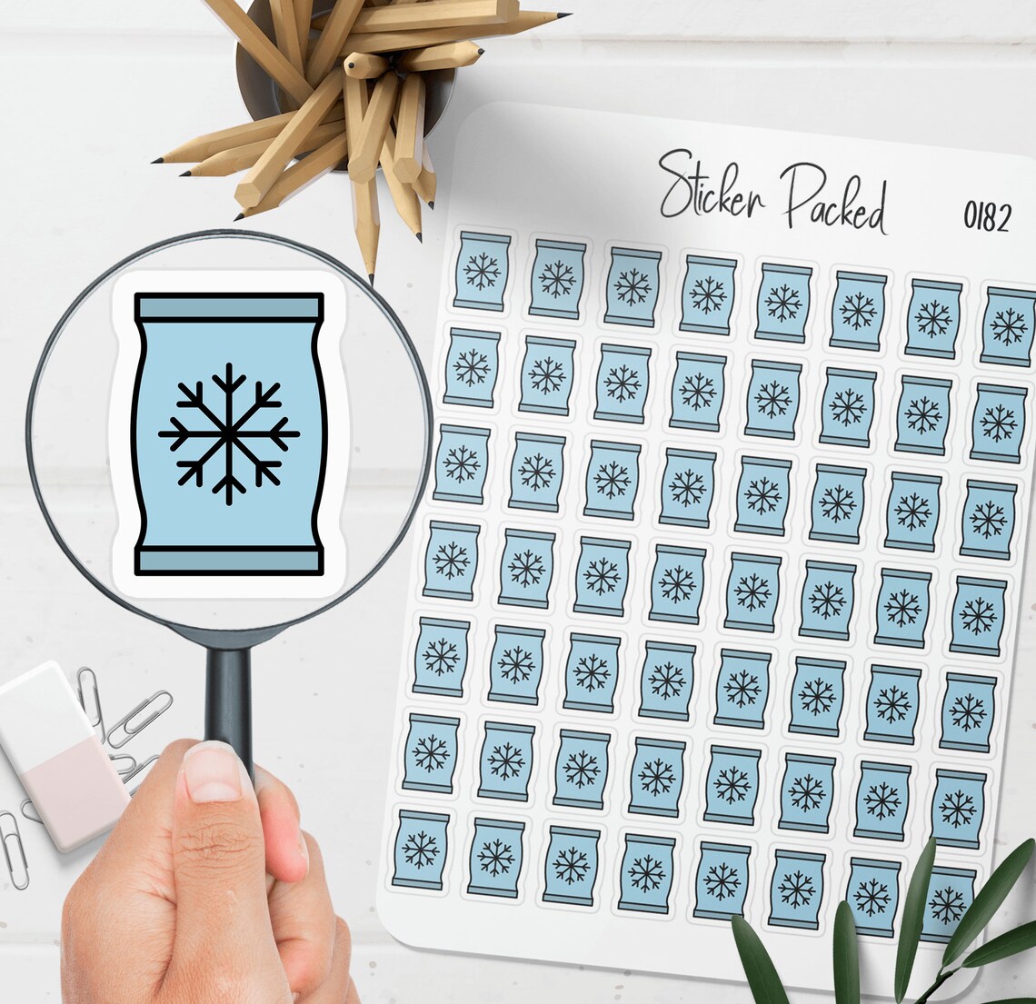 Frozen Food Planner Sticker Frozen Food Icon Sticker Frozen - Etsy
