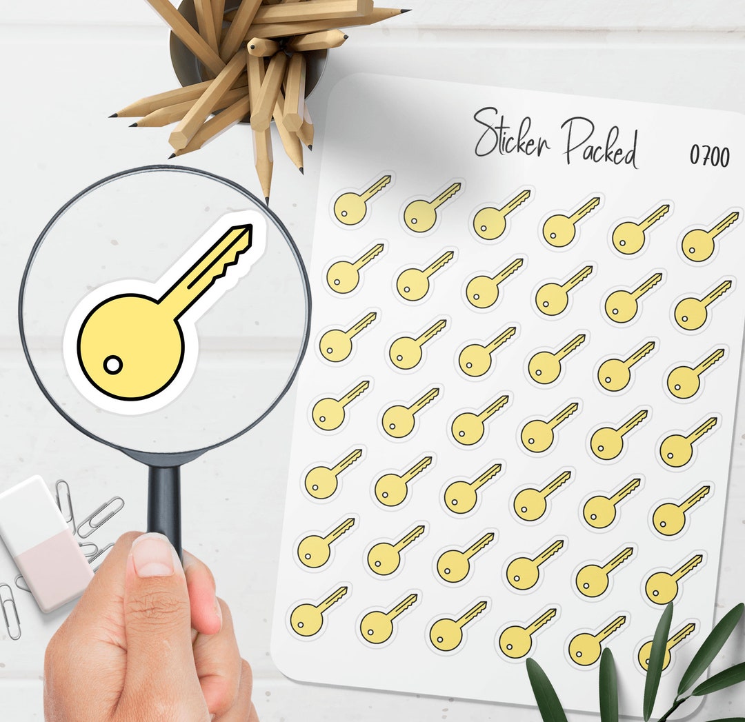 Key Planner Sticker Key Icon Sticker Key Sticker - Etsy