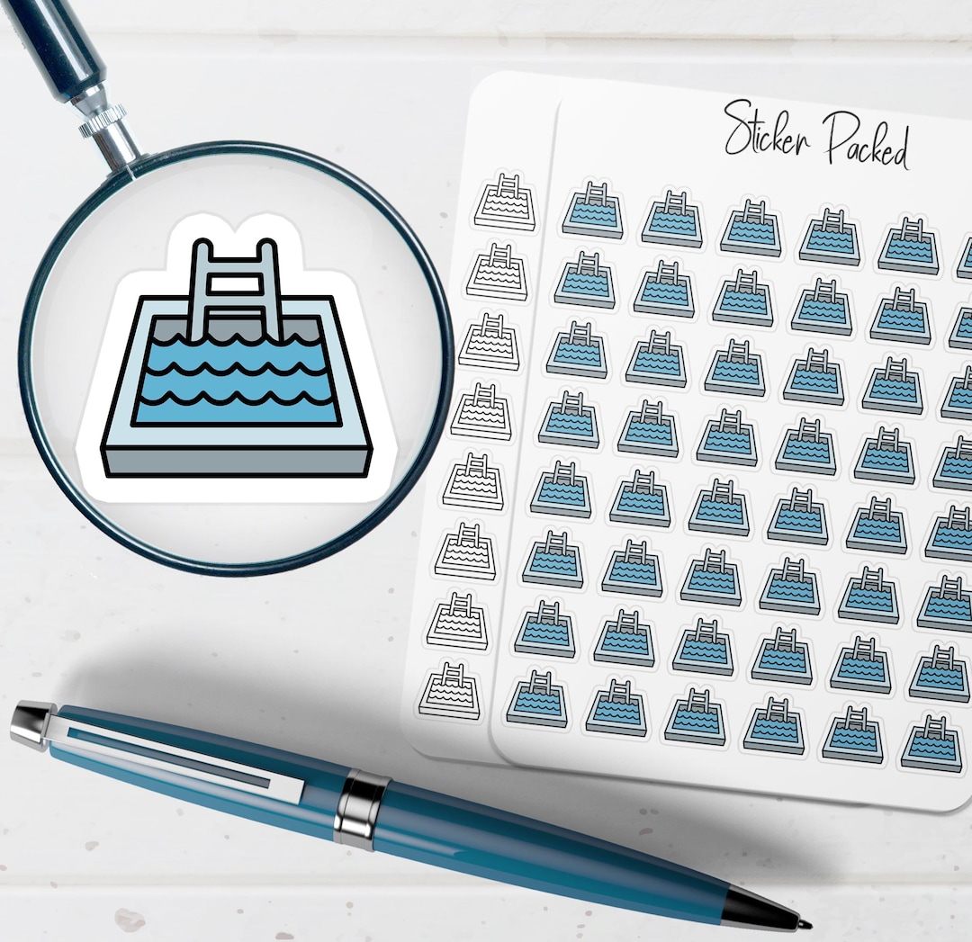Swimming Pool Planner Sticker Swimming Pool Icon Sticker Swimming Pool ...