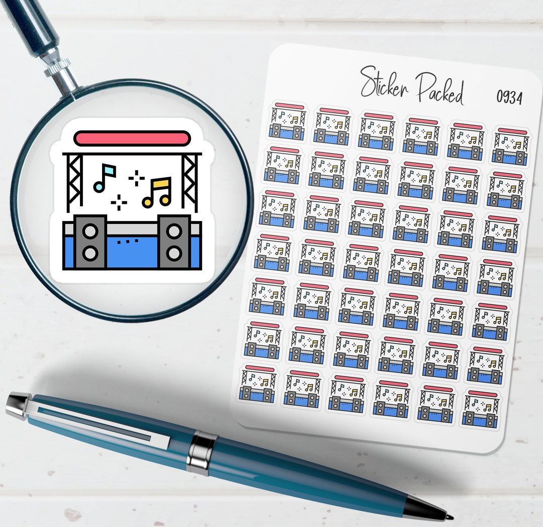 Concert Planner Sticker Concert Icon Sticker Concert Sticker - Etsy