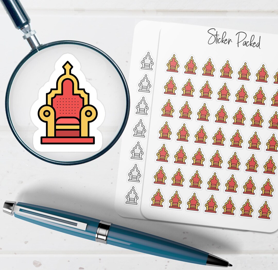 Throne Planner Sticker Throne Icon Sticker Throne Sticker - Etsy
