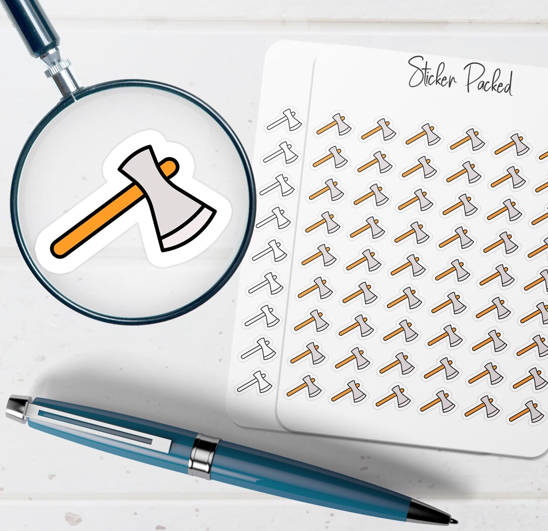 Axe Planner Sticker Axe Icon Sticker Axe Sticker - Etsy