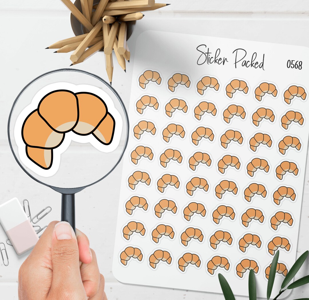 Croissant Planner Sticker Croissant Icon Sticker Croissant - Etsy