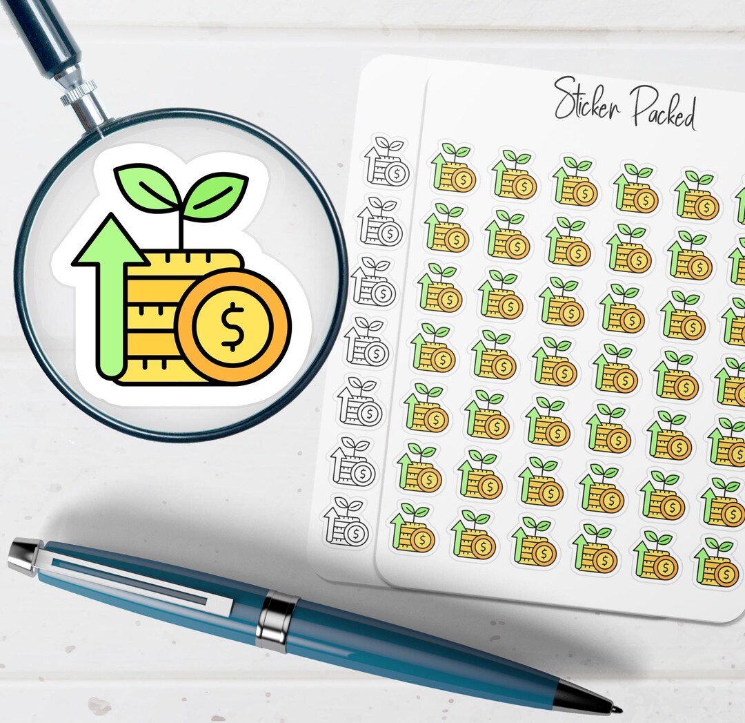 Growing Investment Planner Sticker Growing Investment Icon Sticker ...