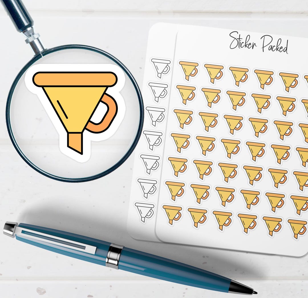 Funnel Planner Sticker Funnel Icon Sticker Funnel Sticker - Etsy