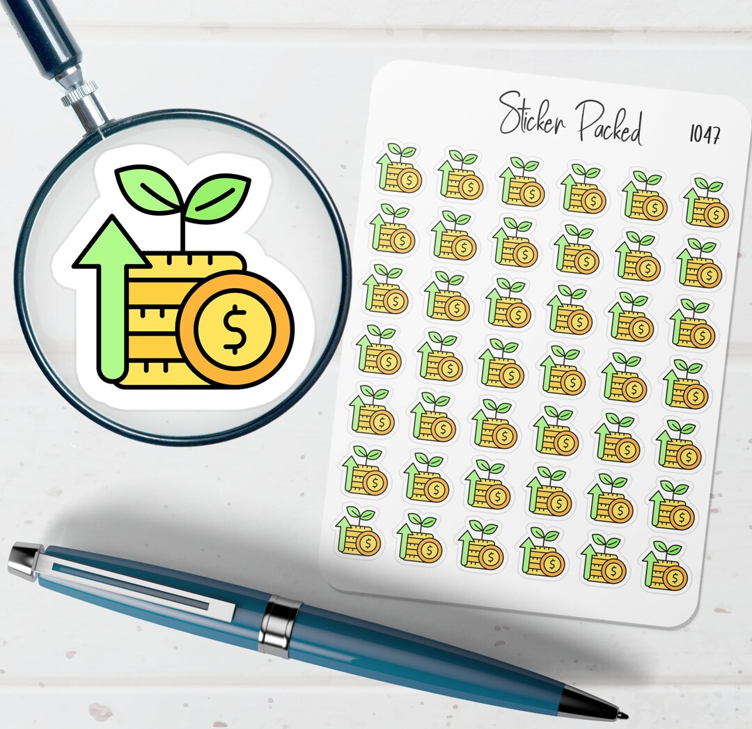 Growing Investment Planner Sticker Growing Investment Icon Sticker ...