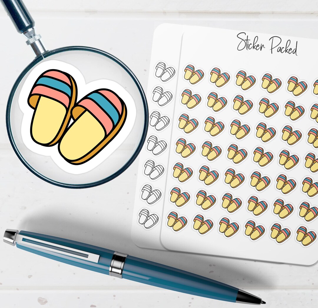 Slippers Planner Sticker Slippers Icon Sticker Slippers Sticker - Etsy