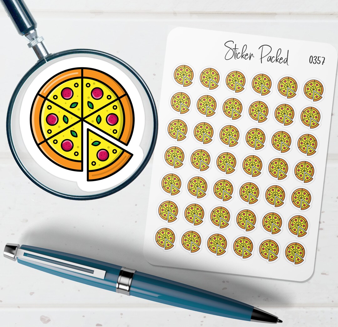 Pizza Planner Sticker Pizza Icon Sticker Pizza Sticker - Etsy