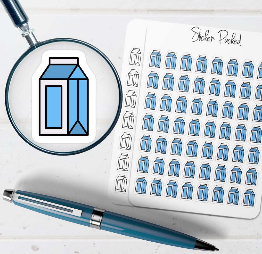Milk Carton Planner Sticker Milk Carton Icon Sticker Milk Carton ...