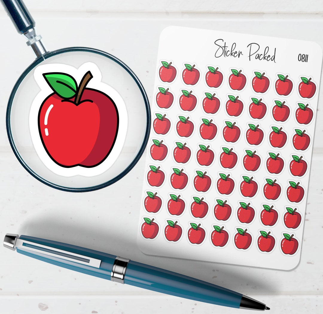 Apple Planner Sticker Apple Icon Sticker Apple Sticker Fruit Planner ...