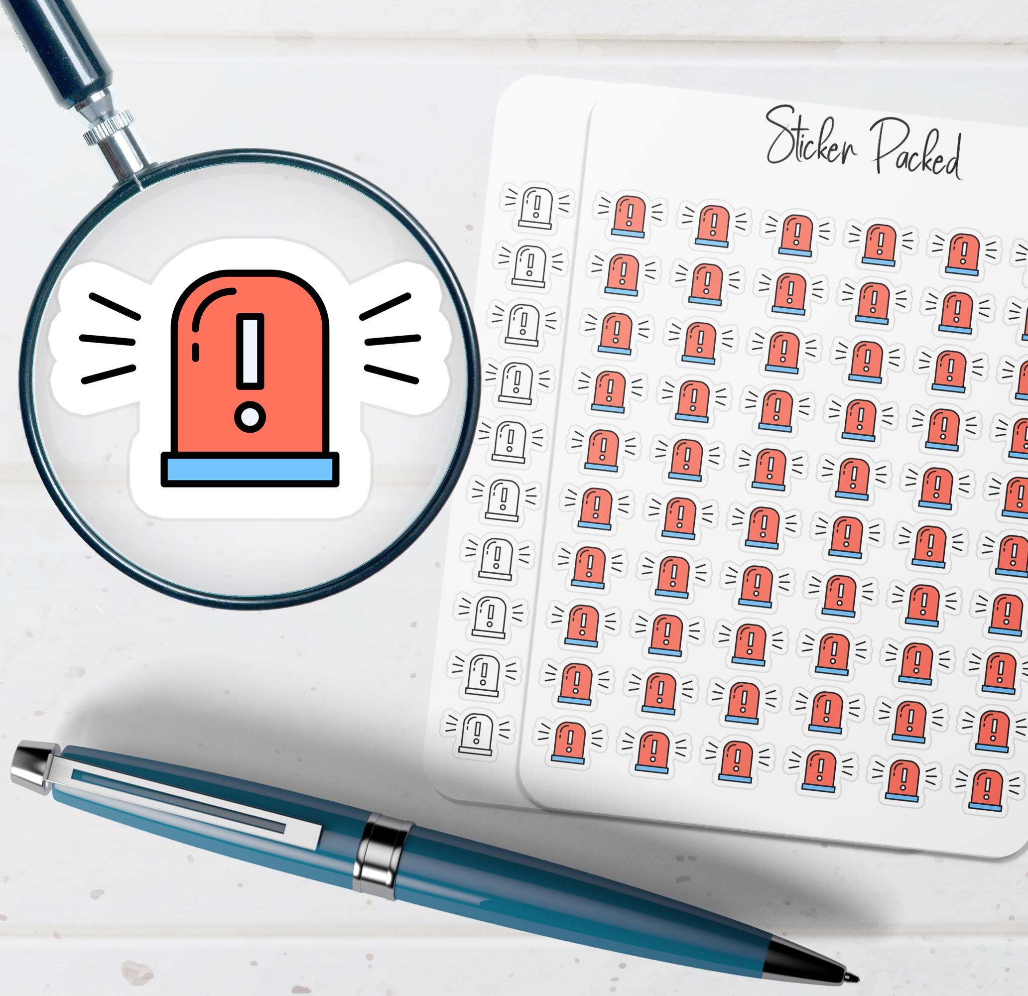 Siren Planner Sticker Siren Icon Sticker Siren Sticker - Etsy
