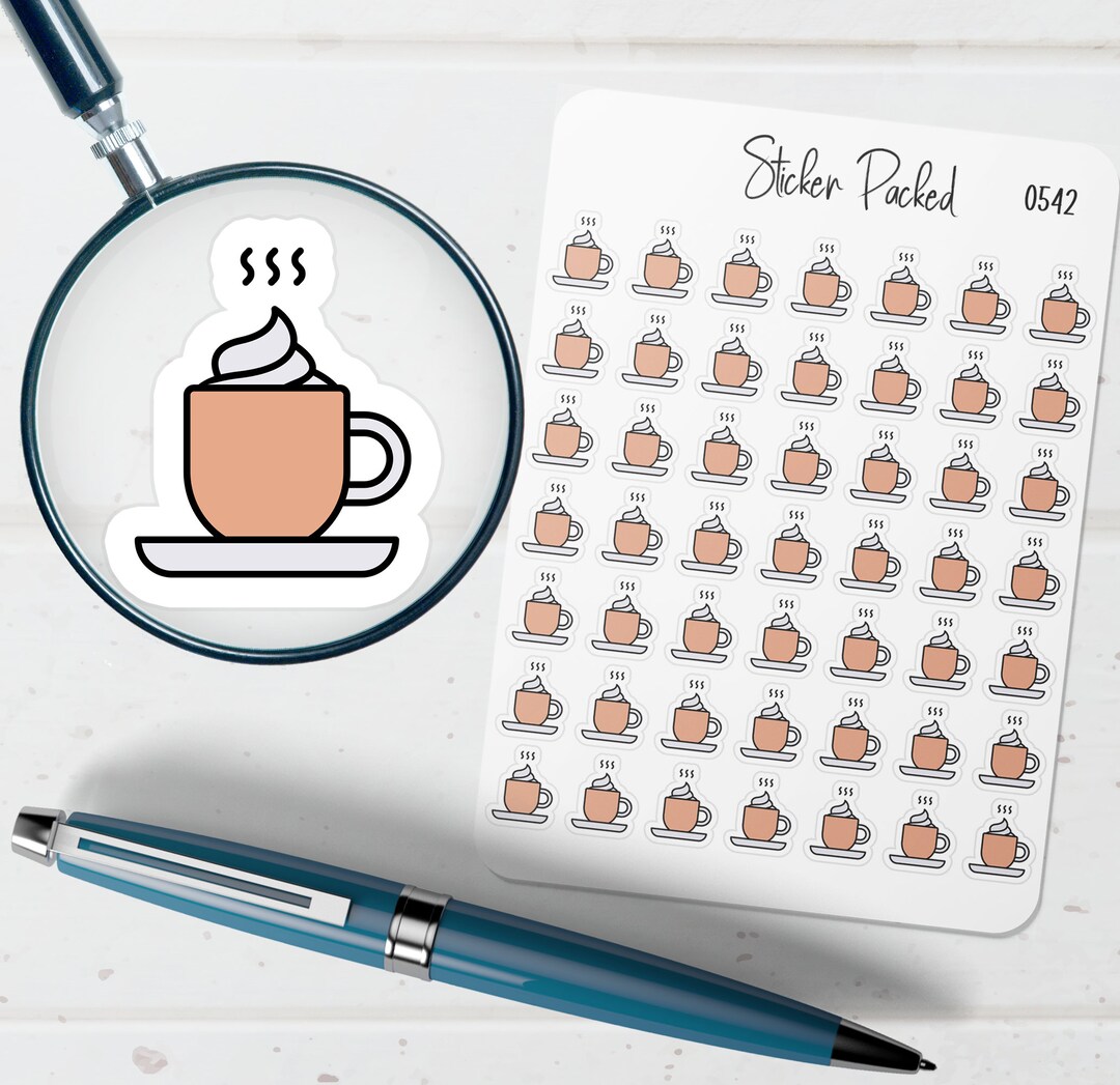 Cappucino Planner Sticker Cappucino Icon Sticker Cappucino Sticker - Etsy