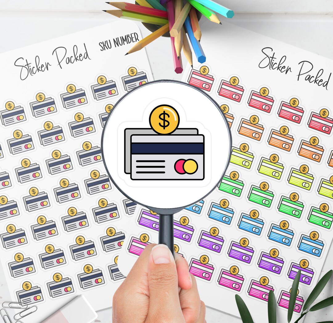 Credit Card Payment Planner Sticker Credit Card Payment Icon Sticker ...